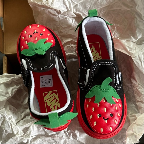 Vans | Shoes | Nib Vans Strawberry Slip On Shoes Bundle Of Two Pairs ...